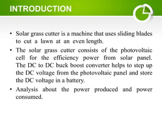 Solar grass cutter | PPTX