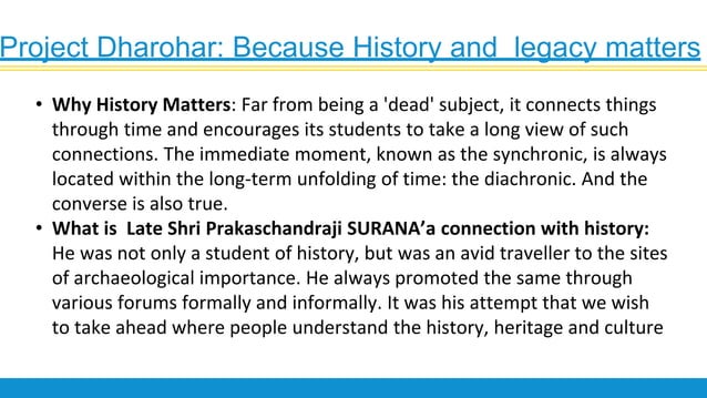 Project dharohar introduction | PPTX
