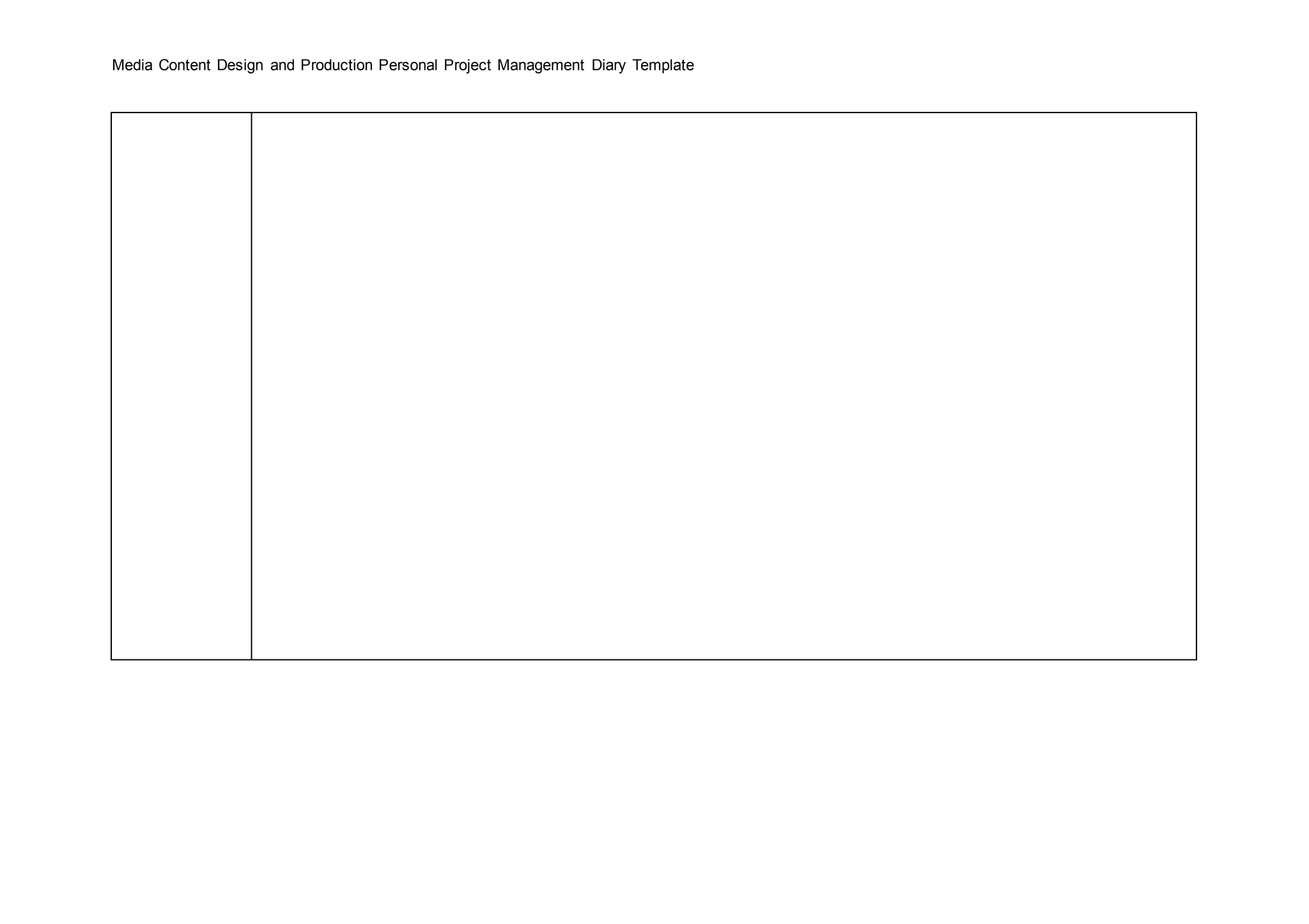 Project diary | DOCX