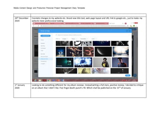 Project diary | DOCX