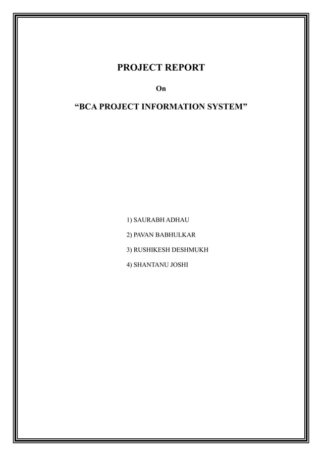 Project Information System Pdf