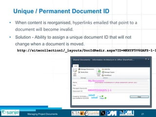 Project document management with SharePoint | PPTX