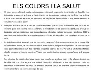 Projecte cromoteràpia | PPT