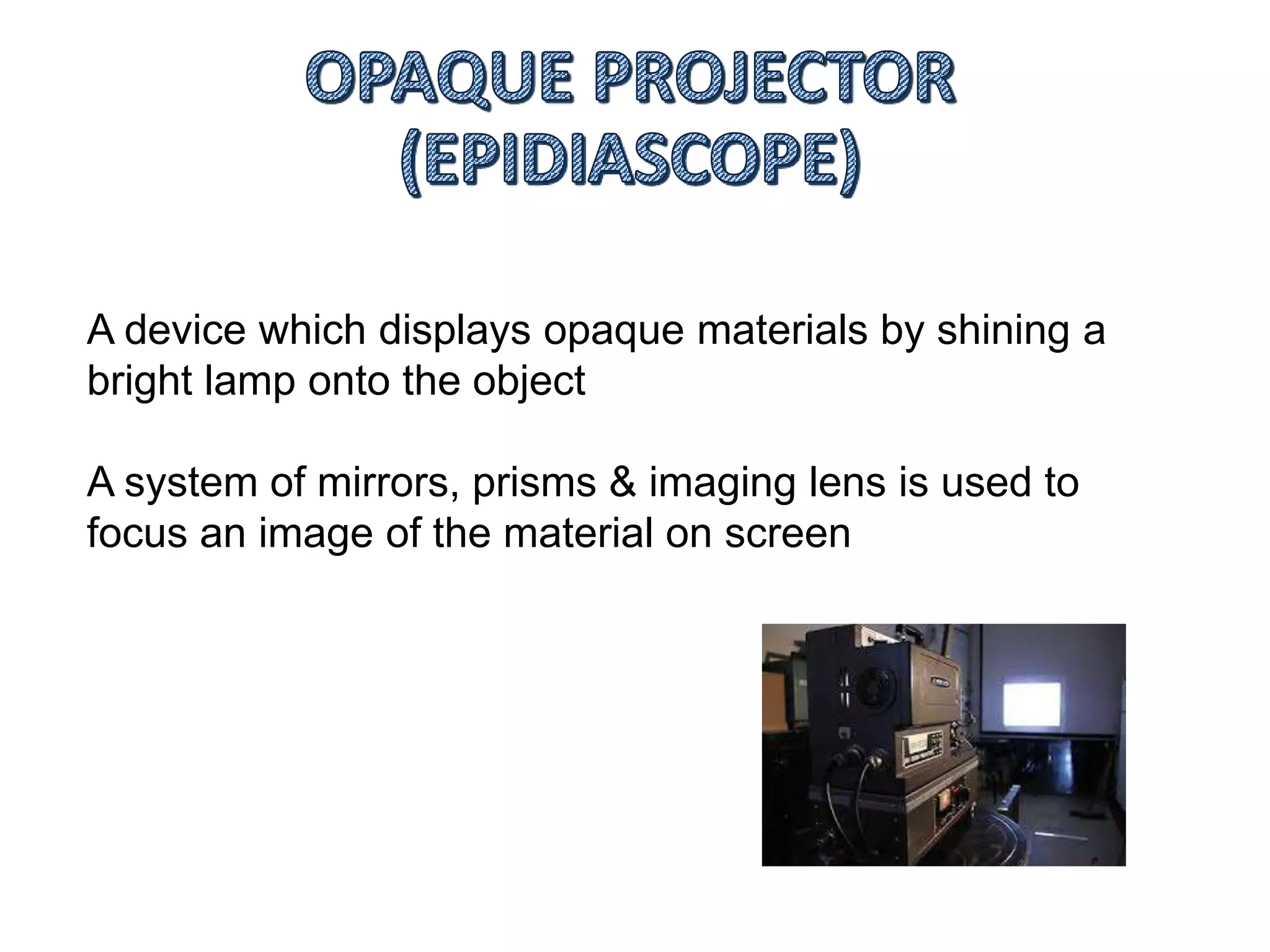 Projected Aids - AV Aids | PPTX | Cameras and Camcorders | Consumer ...