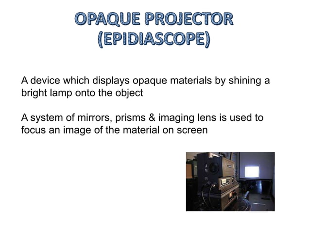 Projected Aids - AV Aids | PPTX | Cameras and Camcorders | Consumer ...