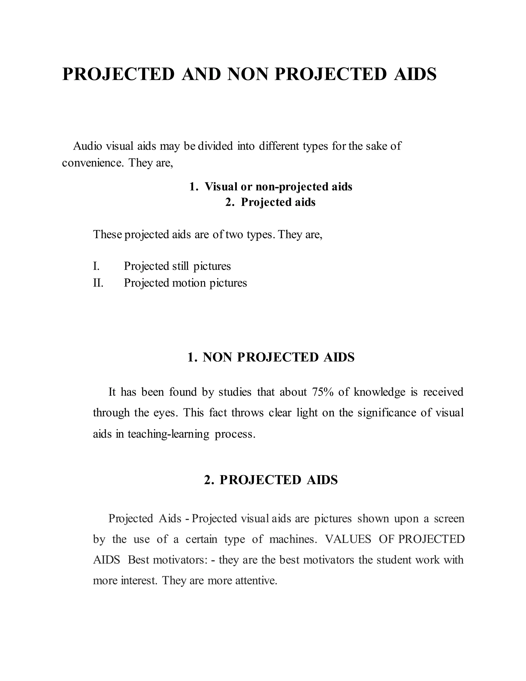 Projected and non projected aids.docx