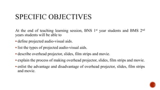 Projected audio and visual aids | PPT