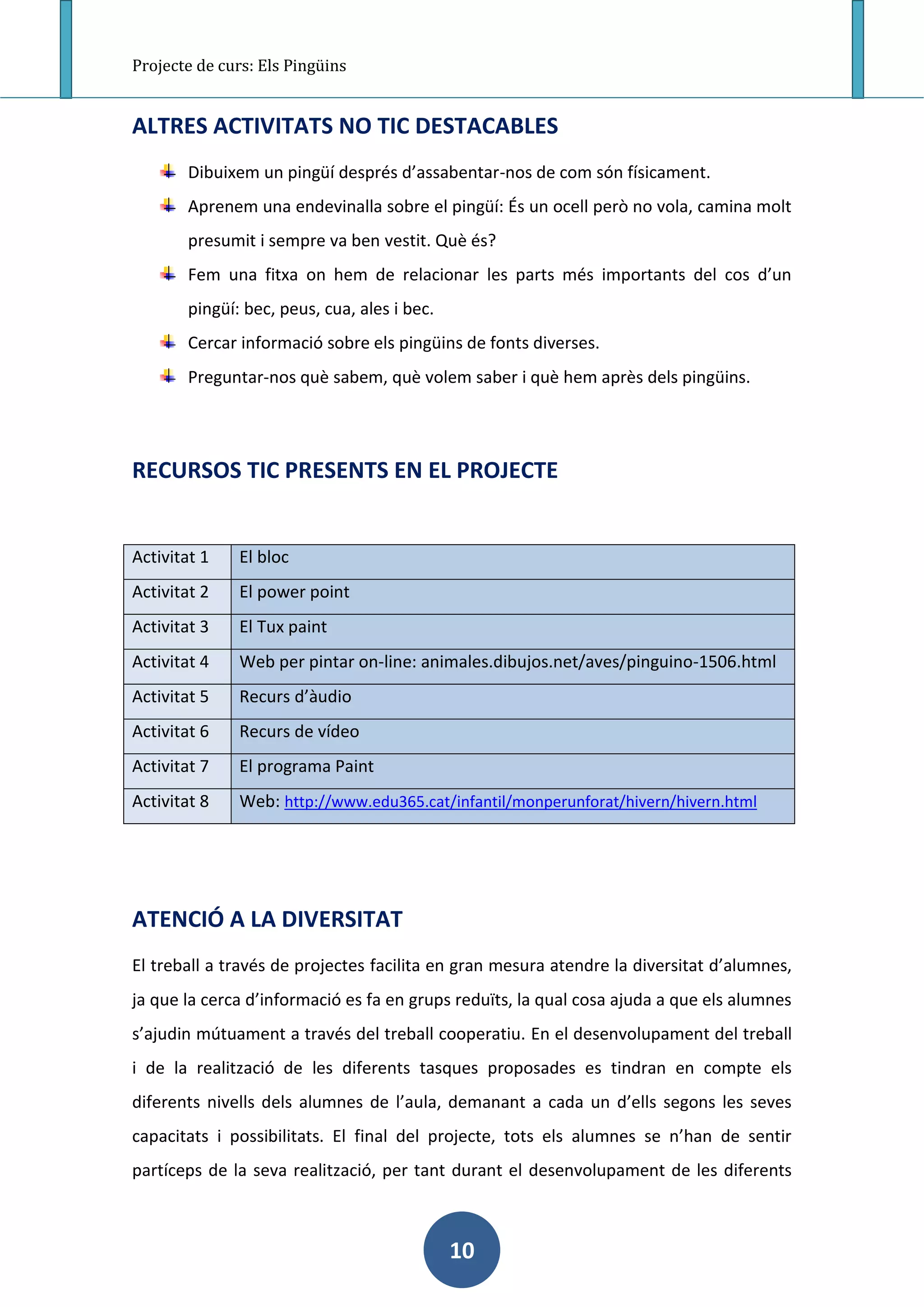 El Projecte de curs | PDF