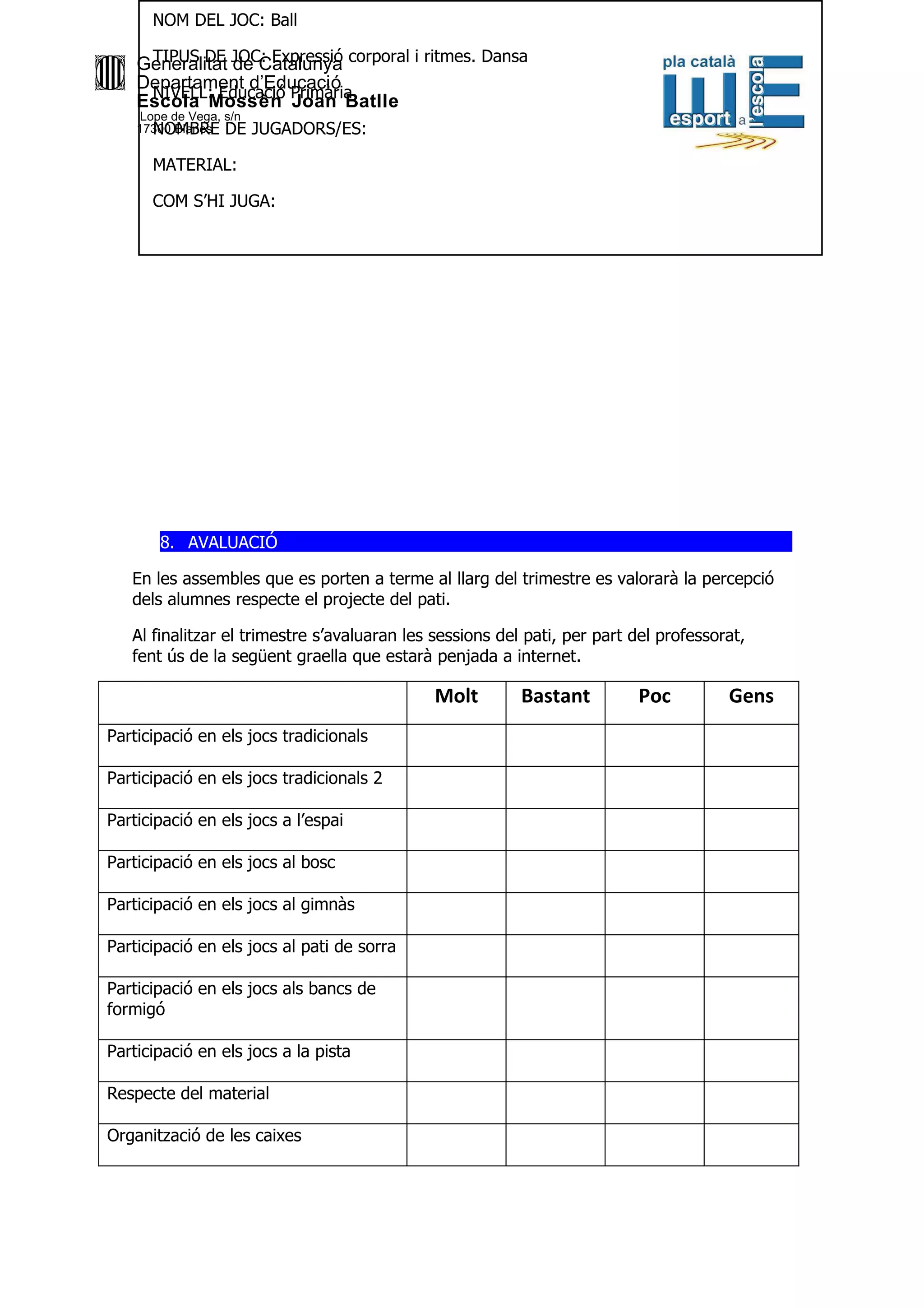 Projecte del pati | DOC
