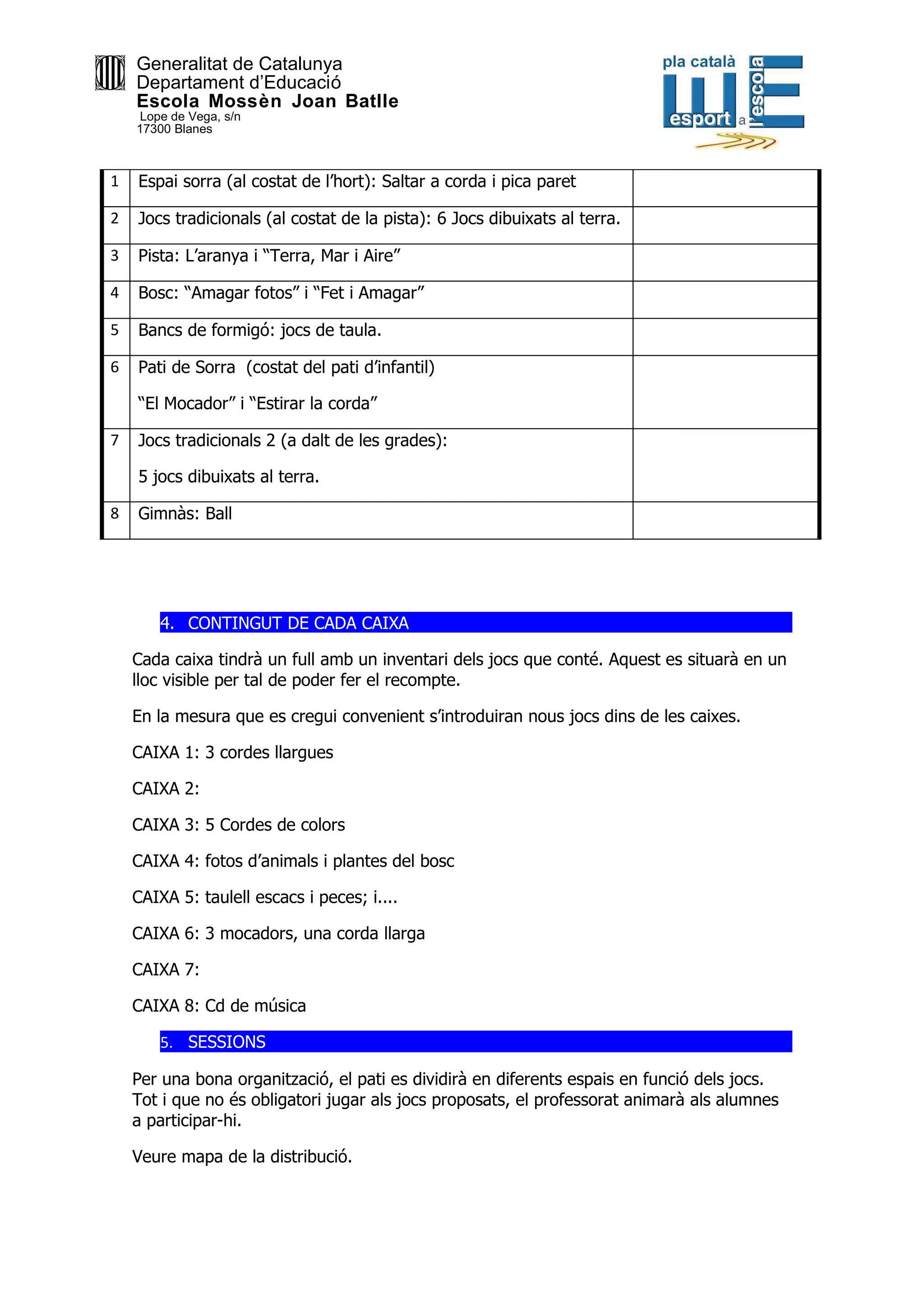 Projecte del pati | DOC