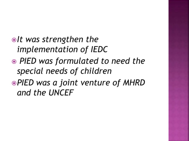 Projected integrated education for the disabled | PPTX