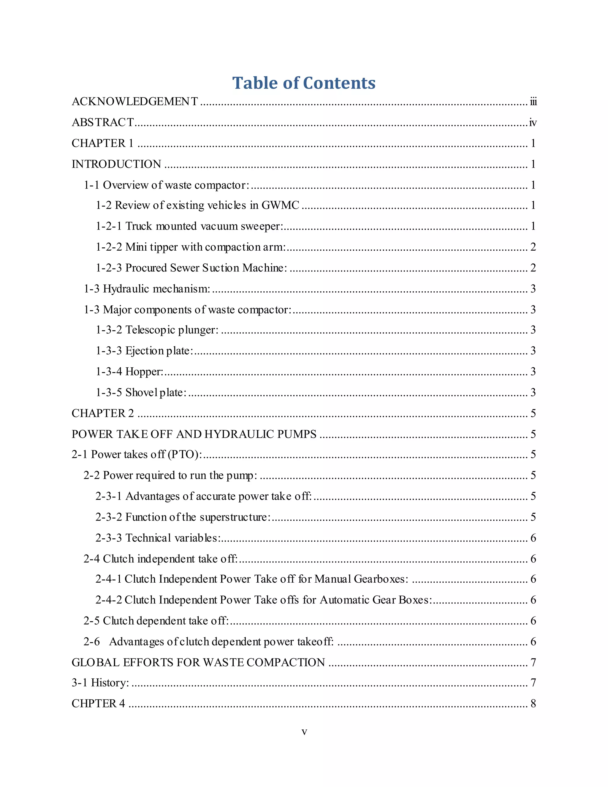 Design and Fabrication of waste compactor System | DOCX
