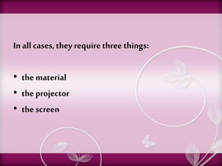 Projected materials | PPTX