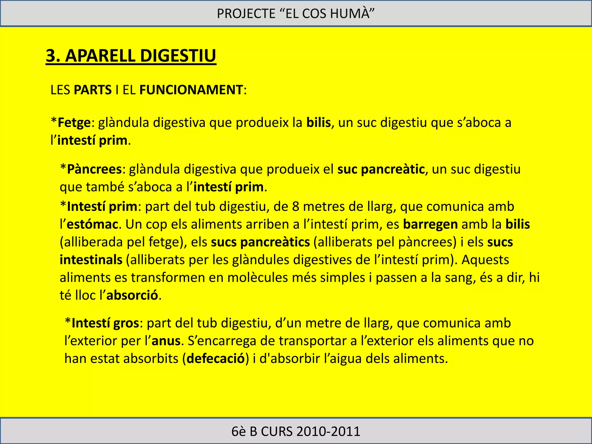 Projecte El Cos Huma Pptx
