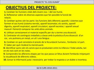 Projecte El Cos Huma Pptx