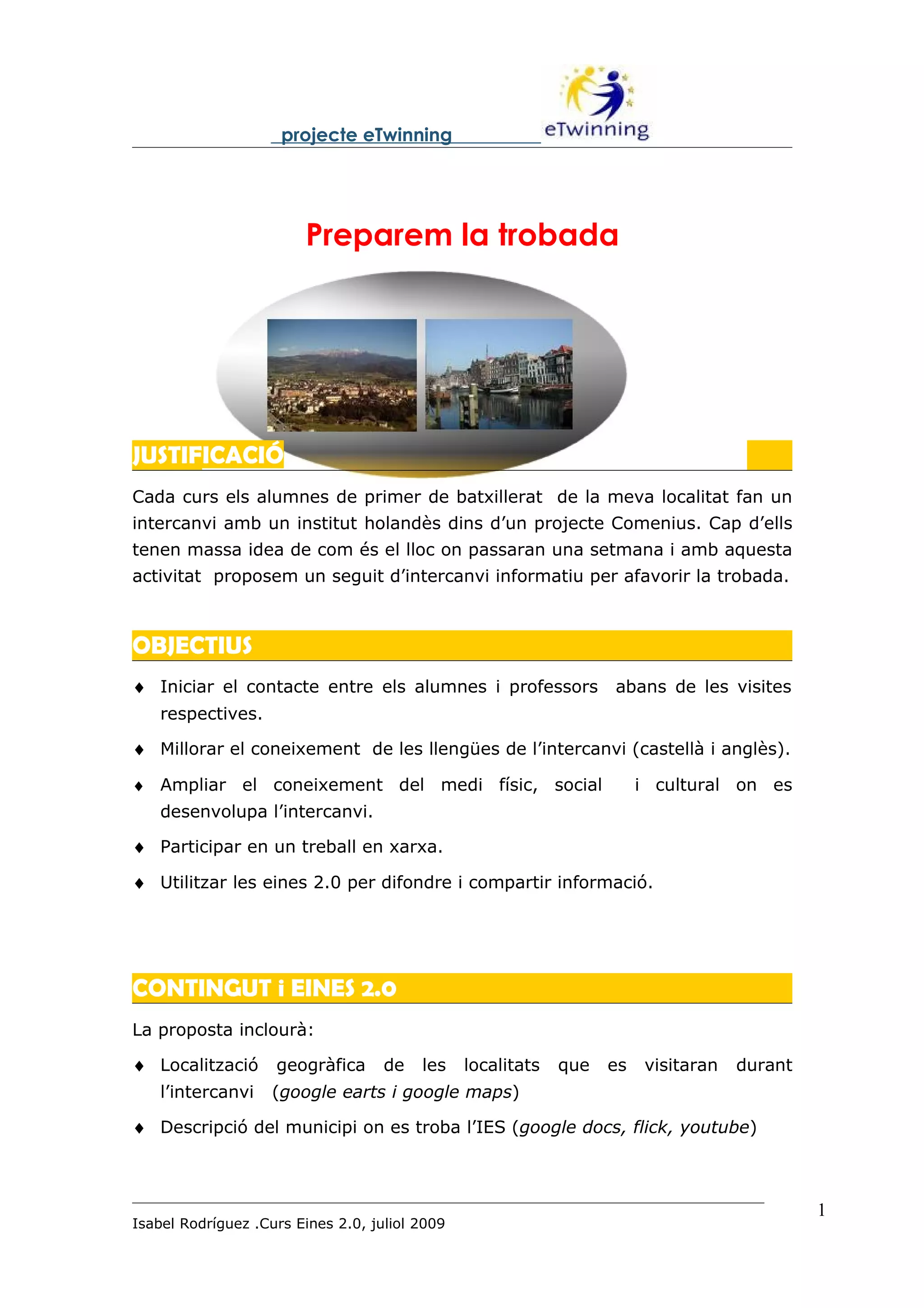 Projecte E Twinning | PDF