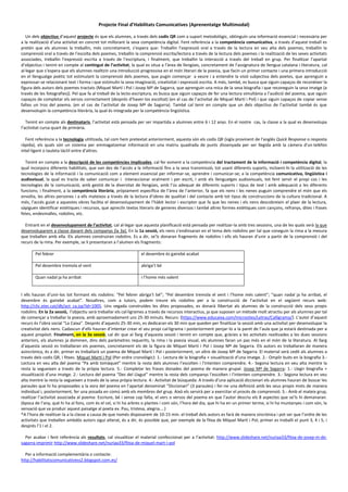 Projecte final Habilitats comunicatives - Alfabetització multimodal | PDF