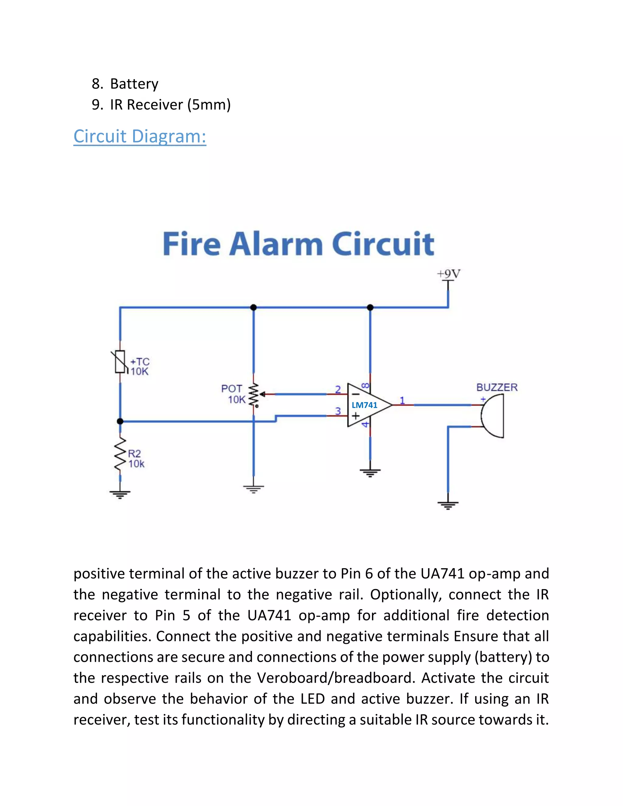 PROJECT Fire Detection and Alarm Circuit Report .docx