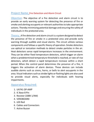 PROJECT Fire Detection and Alarm Circuit Report .docx