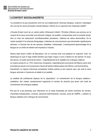 Projectelinguisticcentre elluch1415 | PDF