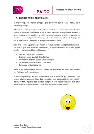 Projecte naturaaventura | PDF