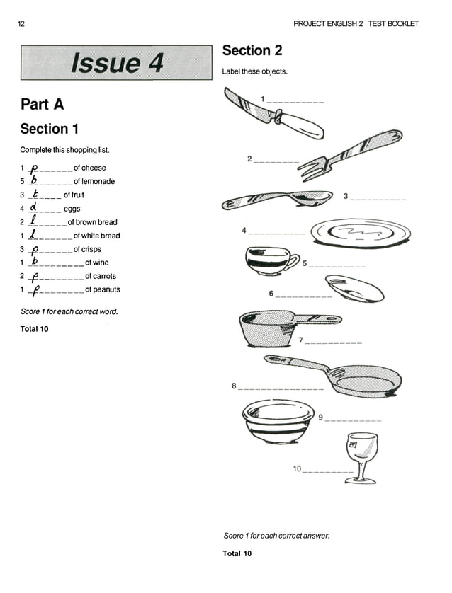 Project english _2_test_book | PDF