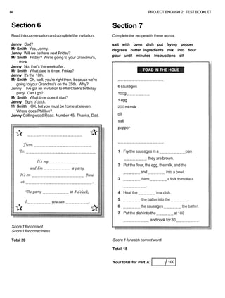 Project english _2_test_book | PDF