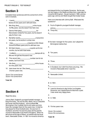 Project english _2_test_book | PDF