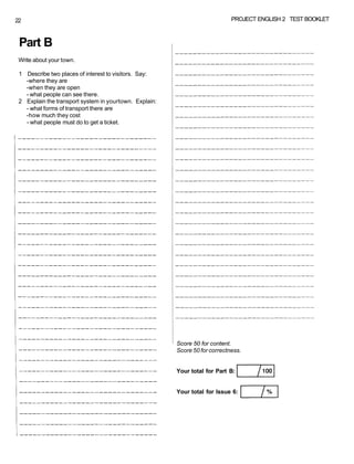 Project english _2_test_book | PDF