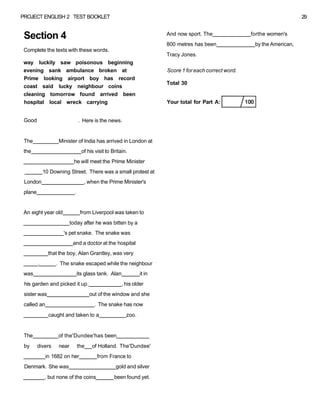 Project english _2_test_book | PDF