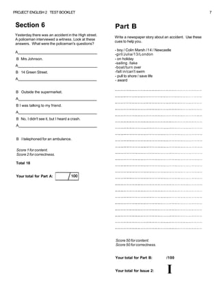 Project english _2_test_book | PDF