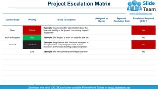 Project Escalation Matrix PowerPoint Presentation Slides | PDF