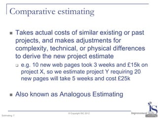 Project Estimating | PPTX