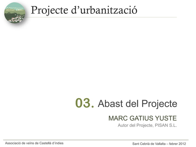 Projecte urbanització 2 3 | PDF