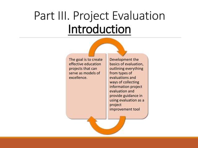 Part III. Project evaluation | PPT