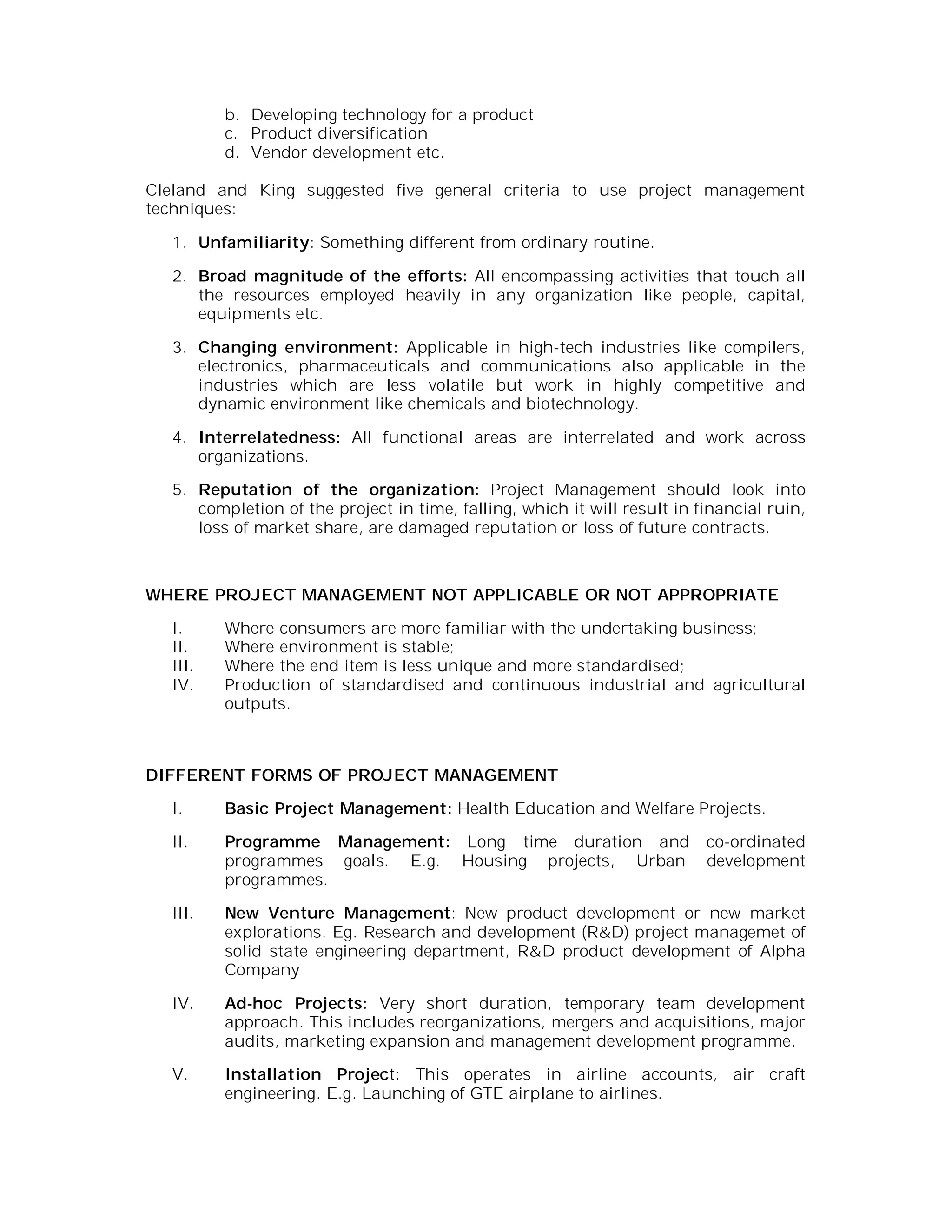 Project evaluation and implementation notes and questions | PDF