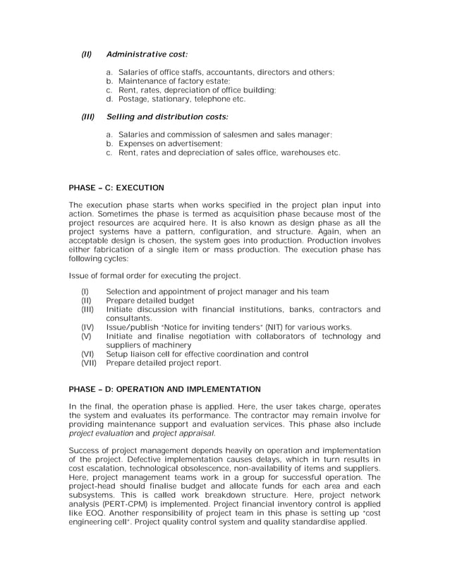 Project evaluation and implementation notes and questions | PDF | Civil ...