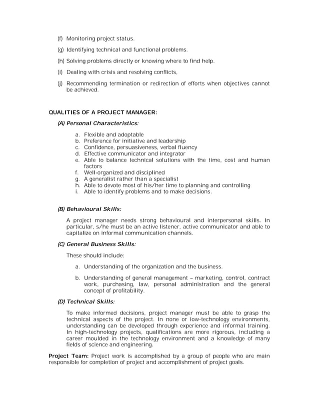 Project evaluation and implementation notes and questions | PDF | Civil ...