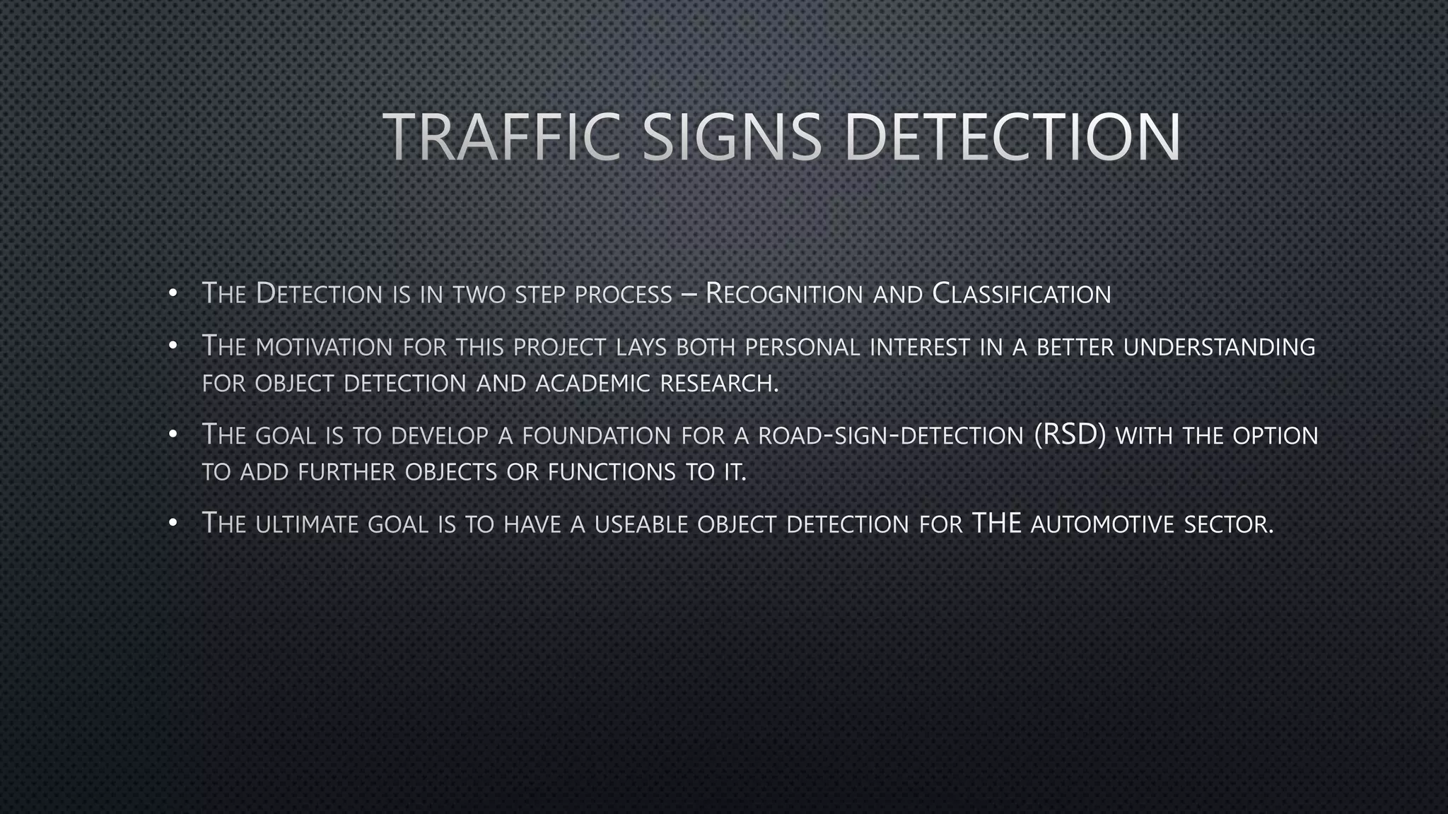 Traffic Sign Detection Using Deep Learning Pptx