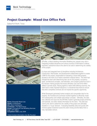 5D Macro BIM Project Profiles Using DProfiler | PDF