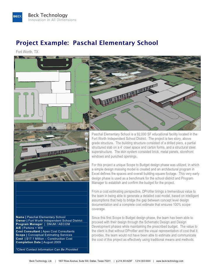 5D Macro BIM Project Profiles Using DProfiler