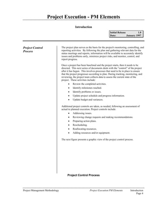 Project Execution and PM Elements | PDF