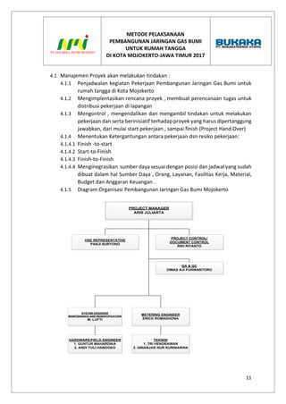 Project execution plan city gas , mojokerto, east java | PDF