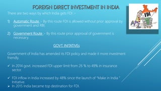 Role of FDI in India | PPTX
