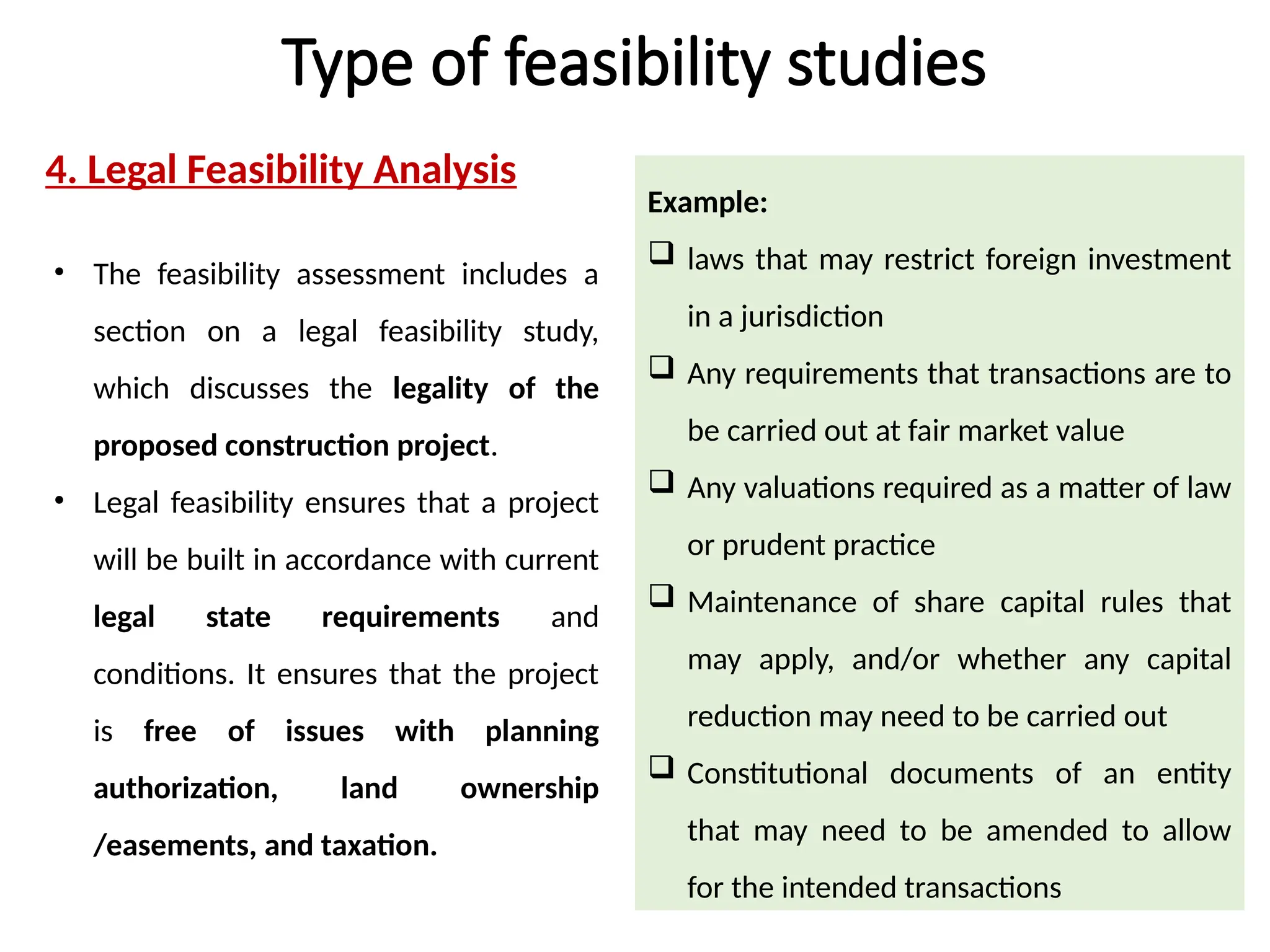 Project Feasibility in Construction Management | PPTX
