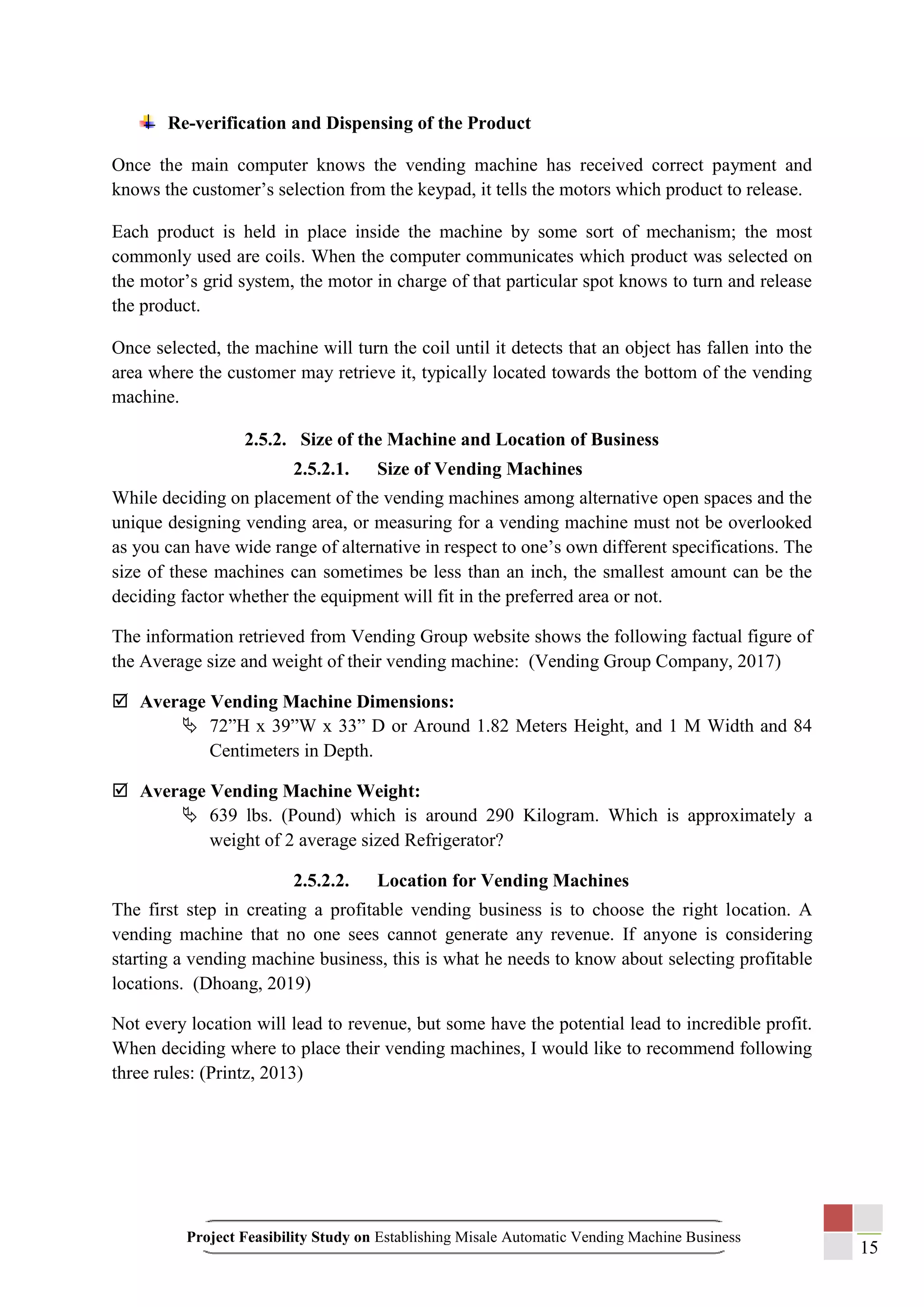 Project Feasibility Study on establishing "Misale" Automatic Vending Machine Business in Addis ...