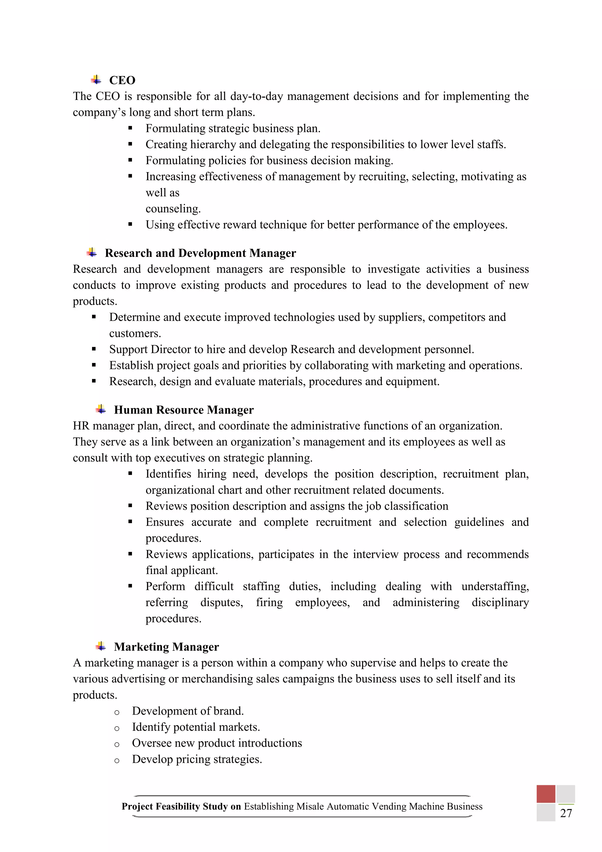Project Feasibility Study on establishing "Misale" Automatic Vending ...