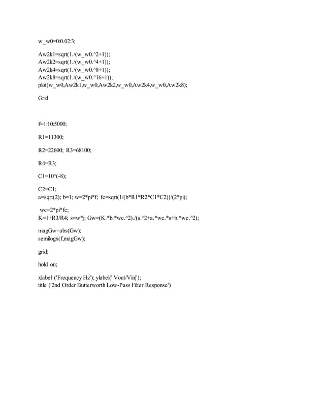Project filter matlab | PDF