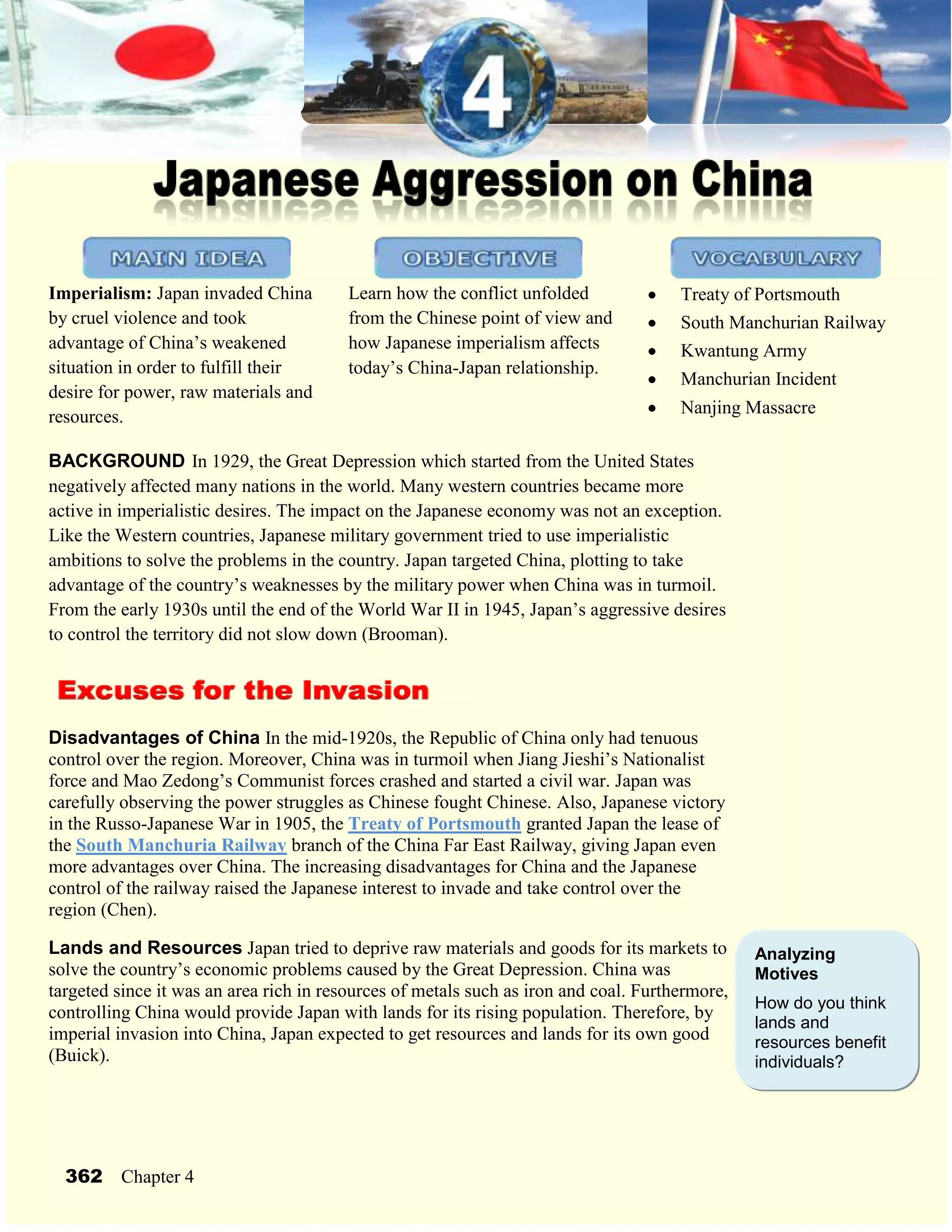 Japanese Imperialism on China | DOCX