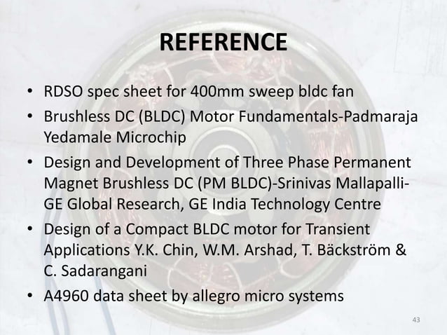 Three phase BLDC motor | PPTX